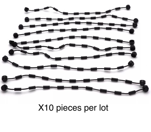 Lego 10 Black String Ropes with End Studs 21L overall with Climbing ...