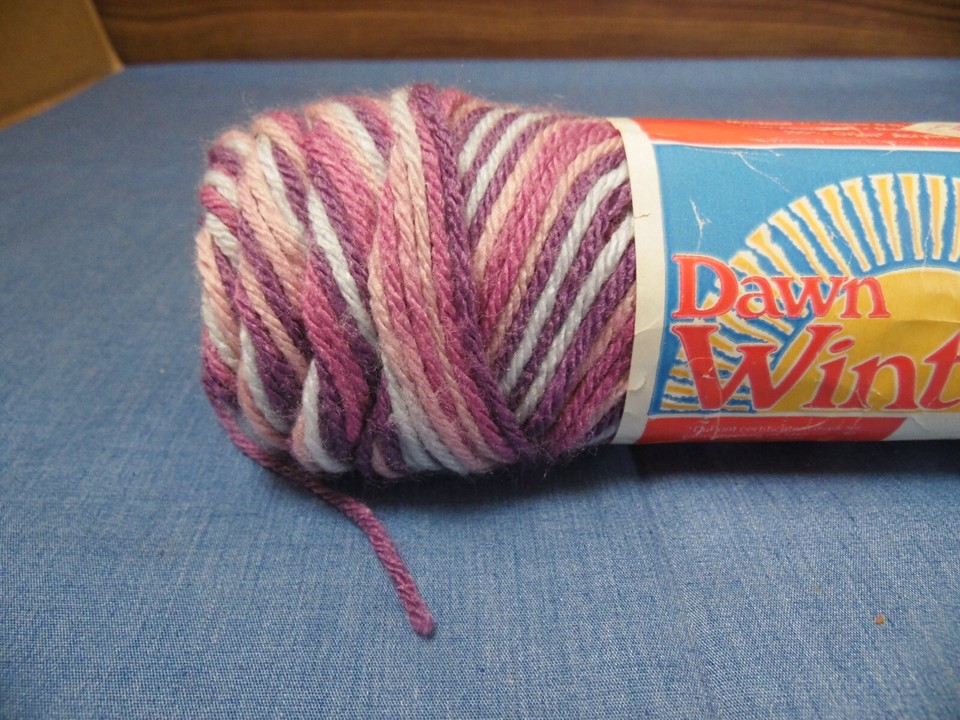 Vtg Dawn Wintuk Medium Acrylic Worsted Variegated Yarn 3oz 1004 ...