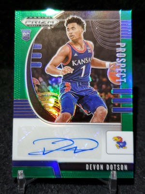 Devon Dotson 2020-21 Panini Prizm Draft Picks Green Prizm Auto ...