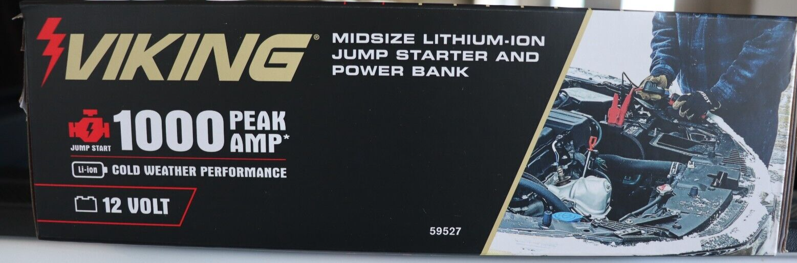 Viking 1000 Peak Amp Portable Lithium Ion Jump Starter And Power Pack ...