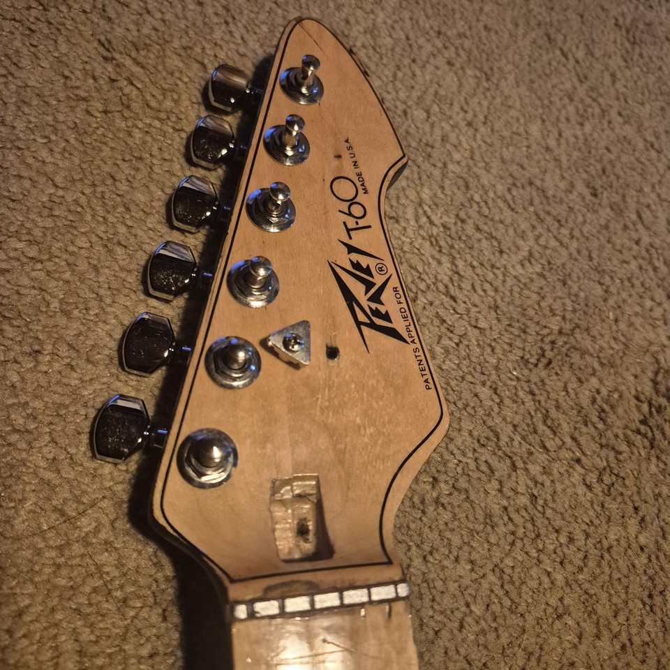 Made In USA Maple 1980 Peavey T-60 Electric Guitar Neck Gotoh Tuners ...