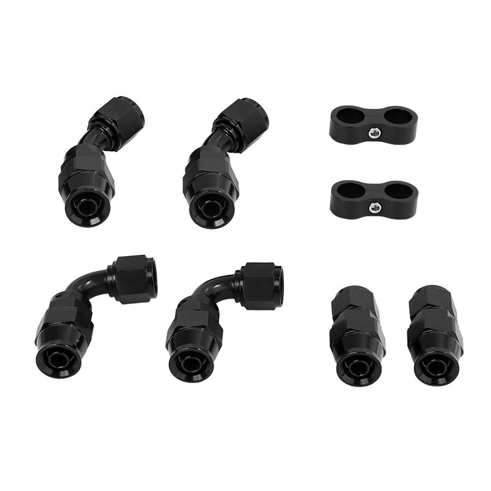 LokoCar PTFE Fuel Line Kit 4AN 6AN 8AN 10AN E85 Nylon Braided Fuel Hose ...