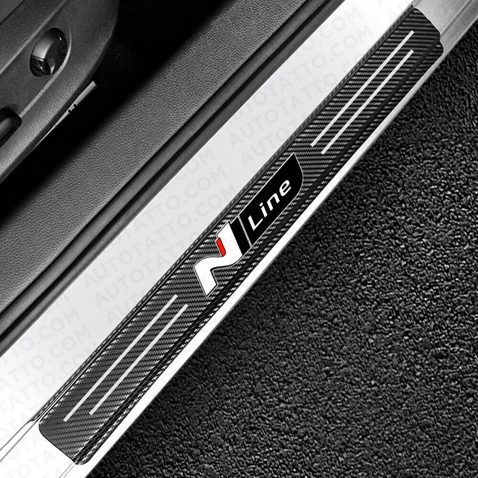 Fit N Line Car Door Plate Sill Scuff Anti Scratch 3D Decal Sticker ...
