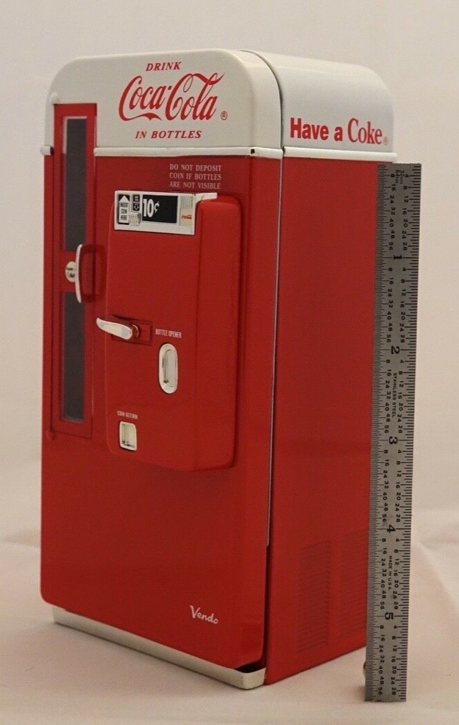 Coca Cola Vending Machine Musical Bank Vendo 1994 Working Coke D4 for ...