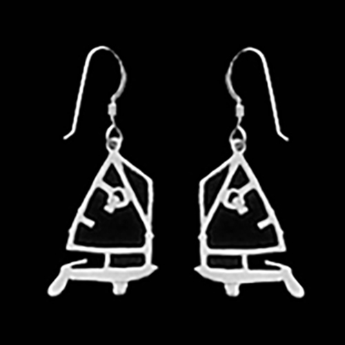 Opti / Optimist Sailboat Boat Outline Pendant Or Earrings By The Miami ...