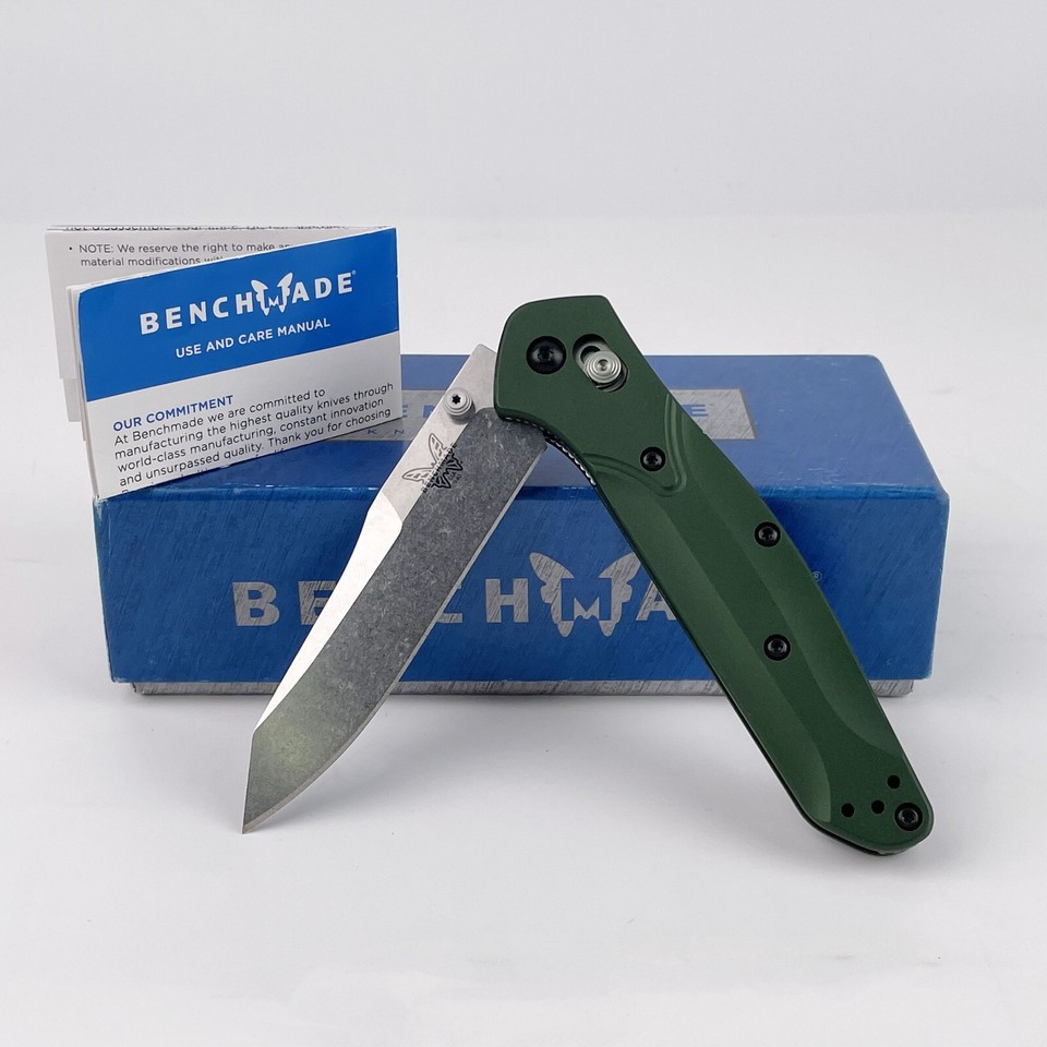 Benchmade 940 Osborne CPM S30V Blade Green Handle AXIS Lock Folding ...