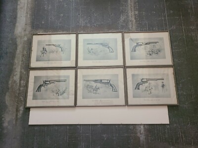 Vintage Colt Patent Firearms Pistol Art Prints 2nd Printing, Complete ...