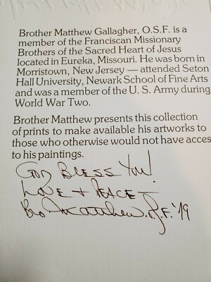 BRO MATTHEW OSF SIGNED '79 LITHOGRAPH Portfolio | eBay