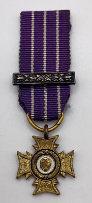 RHODESIA / RHODESIAN BRONZE CROSS OF RHODESIA MINIATURE MEDAL WITH BAR ...