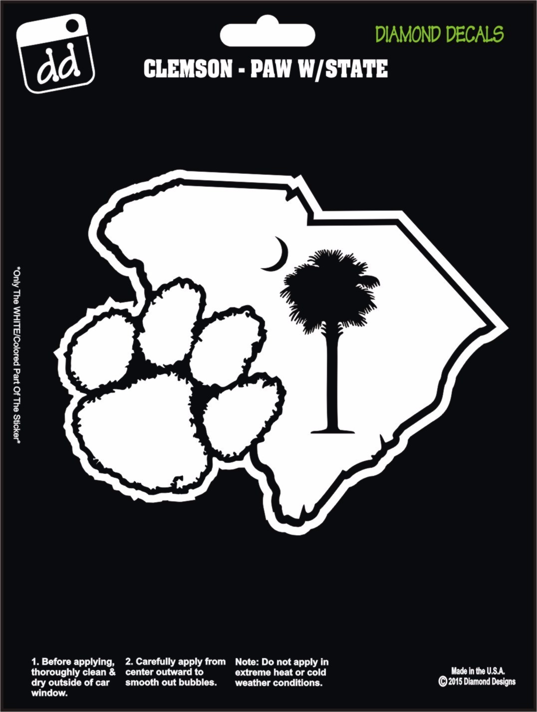 Clemson Tigers Paw University Football College Vinyl Decal Car Window ...
