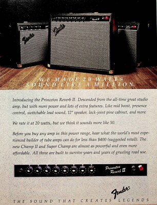 1982 Fender Princeton Reverb II Guitar Amplifier - Vintage Ad | eBay