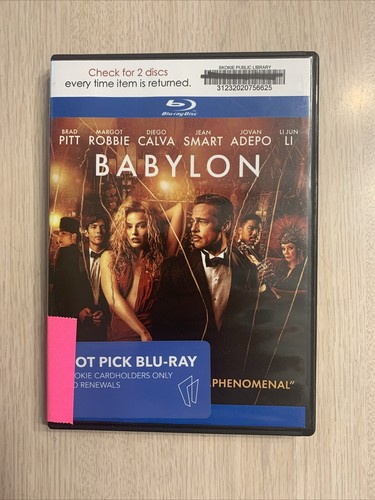 BABYLON BLU RAY MOVIE 2 DISCS 2022 PLAYS GREAT! STARRING BRAD PITT MARGOT ROBBIE | eBay
