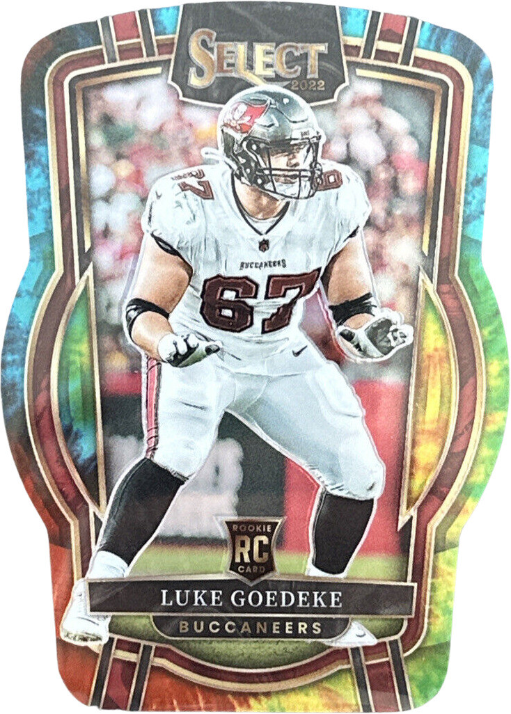 2022 Panini Select - Club Level Tie-Dye Prizm #209 Luke Goedeke /25 (RC ...