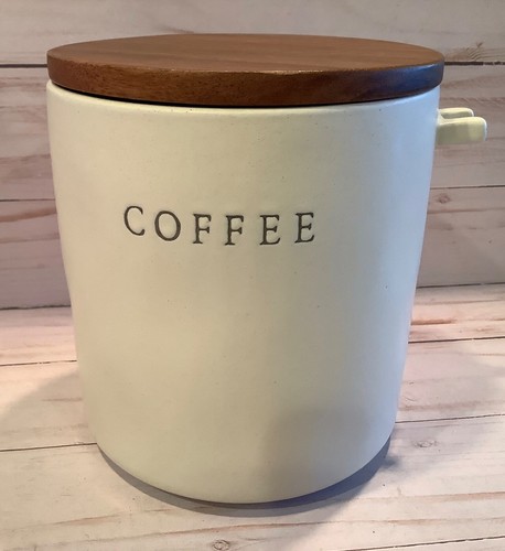 HEARTH & HAND MAGNOLIA Stoneware Coffee Canister *NO SPOON* Farmhouse ...