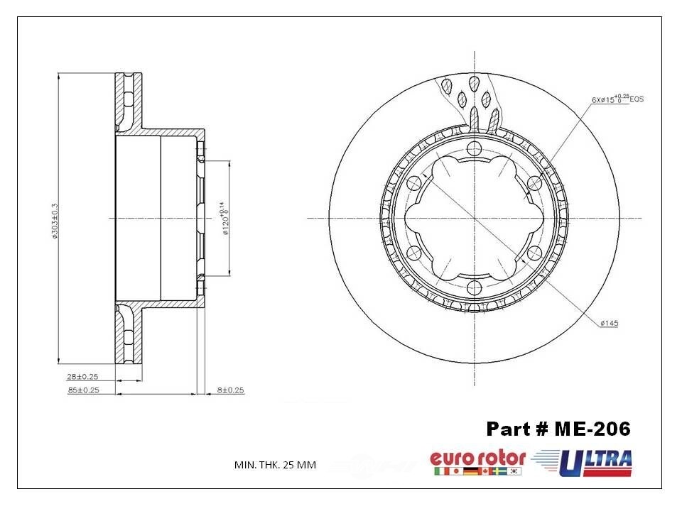 Disc Brake Rotor-Where Value and Performance Meet. Ultra ME-206 for ...