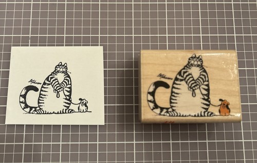 B Kliban Rubber Stamp Cat Sitter Dog on Leash Rubber Stampede A-107-D | eBay