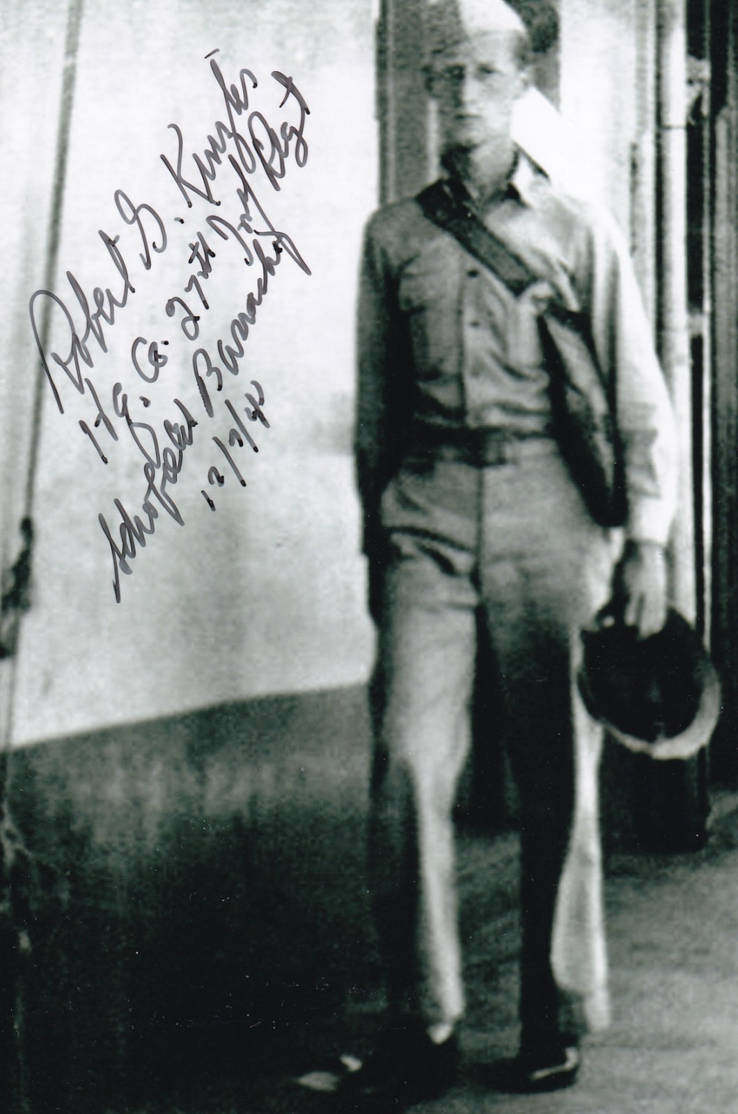 Pearl Harbor Survivor WWII Captain Robert Kinzler SIGNED 4x6 PHOTO ...