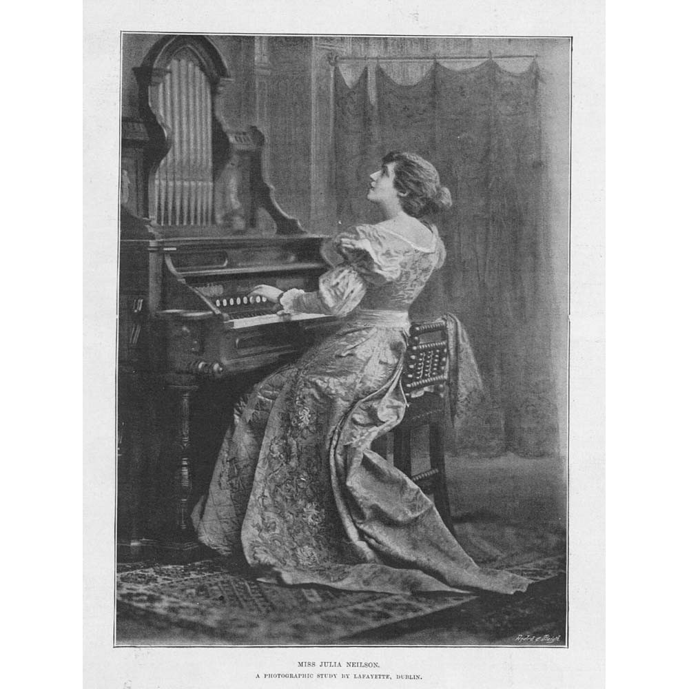 Miss Julia Nielson Victorian Actress - Antique Print 1897 | eBay