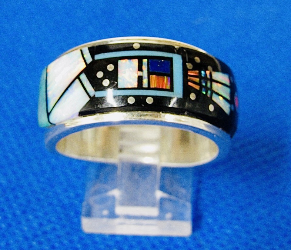 Navajo Clayton Tom Stunning Detailed Micro Multi Stone Inlay Kachina S ...