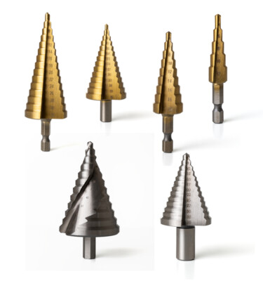 HSS Stufenbohrer Ø 4-60 mm Kegelbohrer Kegelsenker Konusbohrer Metall ...