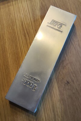 1 KILO / KG - 999 ALUMINIUM BARREN - ANLAGE WIE SILBER / GOLD / KUPFER ...