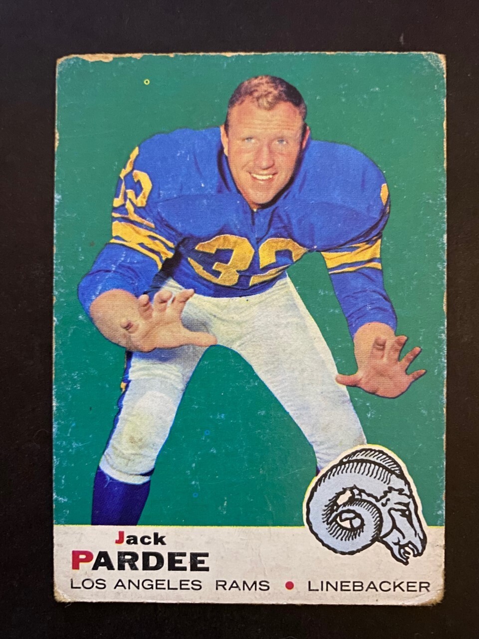 1969 Topps JACK PARDEE #12 Los Angeles Rams Texas A&M Aggies | eBay