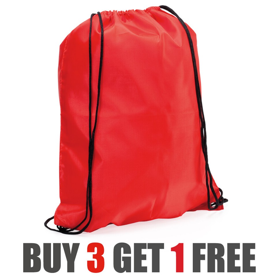 Drawstring Backpack Rucksack Bag For School Gym Sports PE Books Gym ...