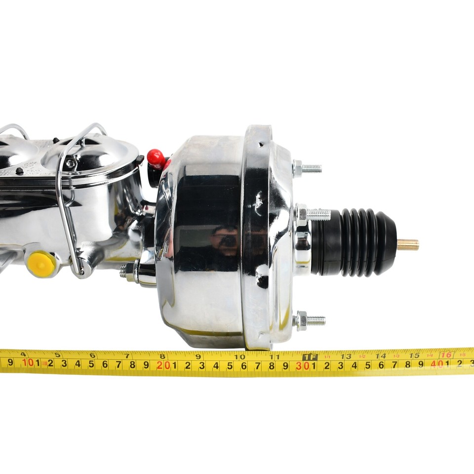 Chrome 7" Street Hot Rod Power Brake Booster & Master Cylinder Brakes ...