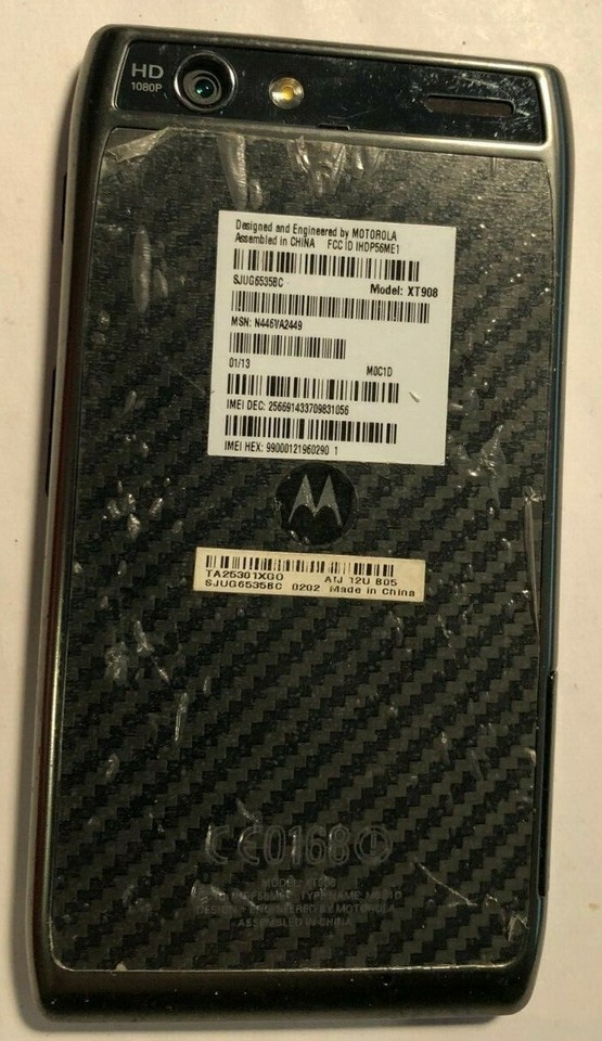 [BROKEN] Motorola Razr Droid 8GB XT908 Black Verizon Cell Phone Very ...