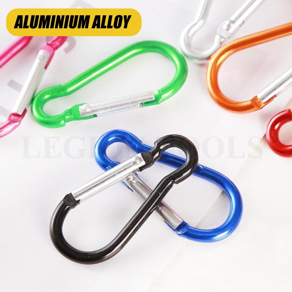 Aluminium Carabiner Snap Hook Keychain Clip Keyring Clasp 3 Sizes ...
