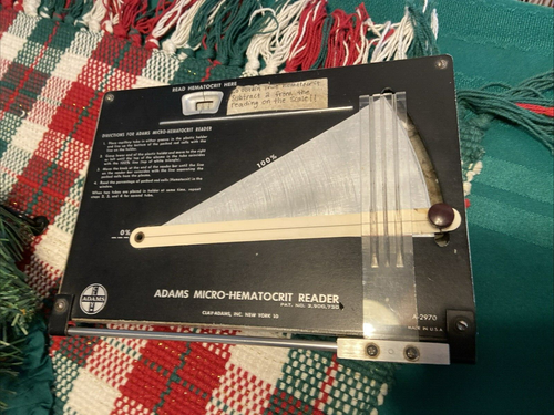 Clay Adams Micro-Hematocrit Reader A-2970 Made USA Patent 1959 | eBay