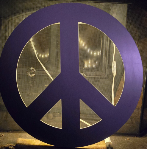 Large LED Lighted Peace Symbol Wall Art, Peace Lighted Wall Art Sign ...