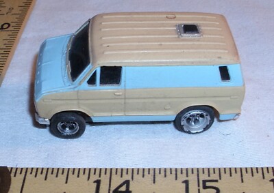 AURORA AFX FORD ECONOLINE VAN HO SLOT CAR 1970s IN WHITE & BLUE | eBay