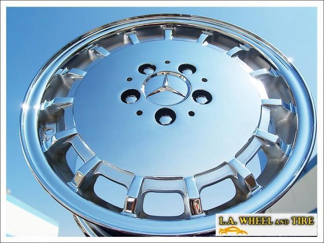 EXCHANGE SET OF 4 16" Mercedes Benz 300SL 500SL 600SL Chrome Plated ...