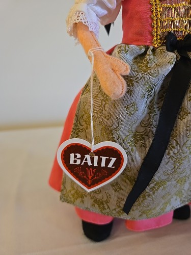 50s BAITZ Whistling Doll 9” LENI Region AUSTRIA Bisque Face Felt Body ...