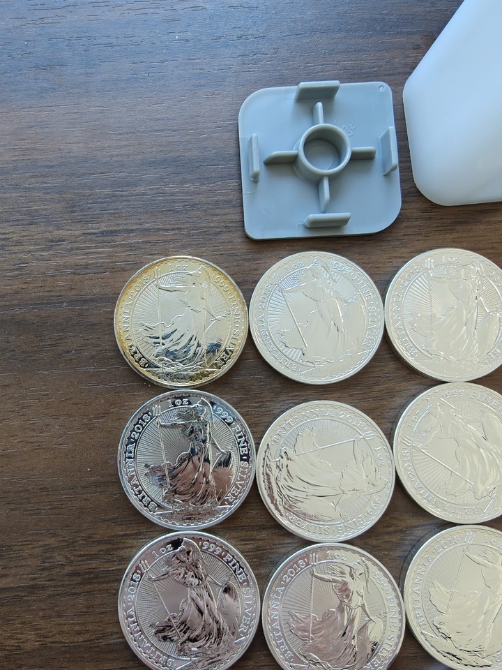 25 x 1oz Silver Britannia Coins (2019) Tube – 25oz .999 Fine Silver ...