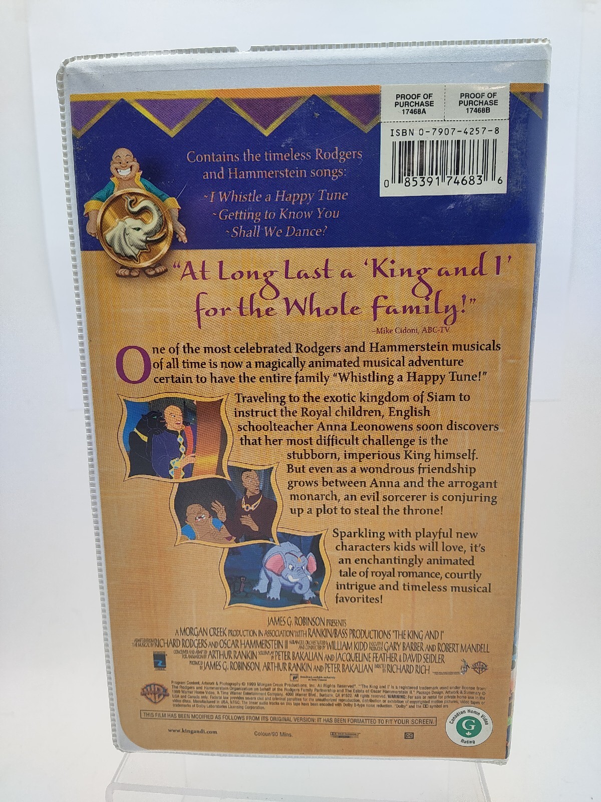 1999 Warner Bros. Family Entertainment The King and I VHS Clamshell ...