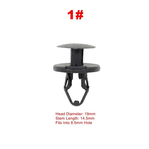 Black Retainer Clip Nylon Bumper Fastener for GM 6.5-10mm Hole Fitment ...