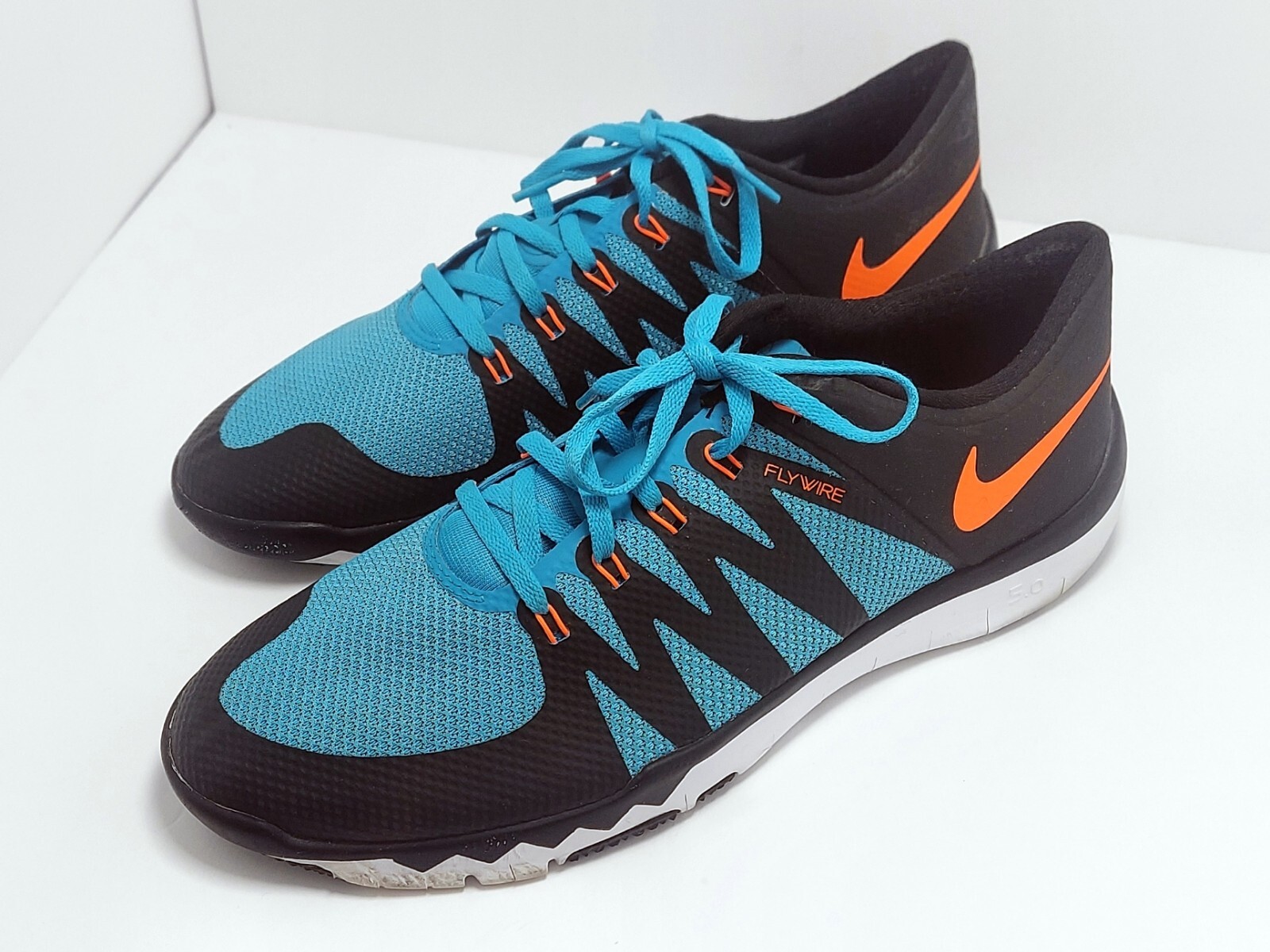 Nike Flywire Blue Black and Orange Size US12 | eBay