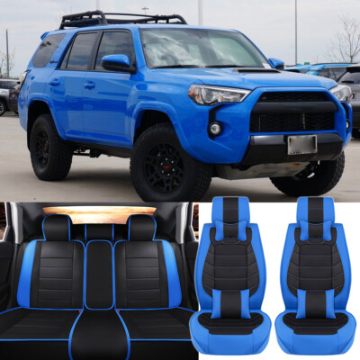 For Toyota 4Runner 5 Seat Cover PU Leather Car Seat Cover Front + Rear ...
