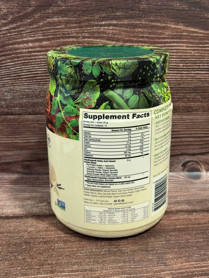 PlantFusion Multi Source Plant Protein, Vanilla Bean Exp: 05/2026 ...