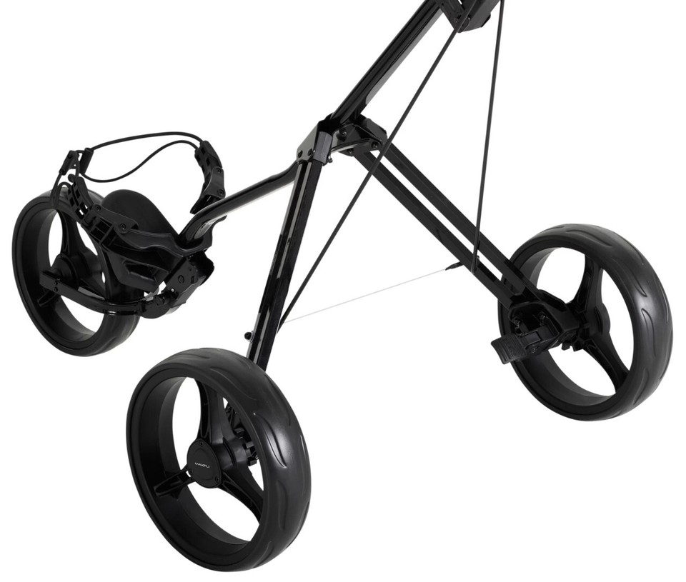 Maxfli 3-Wheel Golf Push Cart Black Lightweight Foldable Design With ...