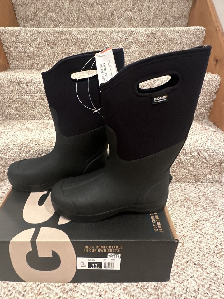 Bogs Men's Black Rubber Classic Ultra High Insulated Waterproof Winter ...