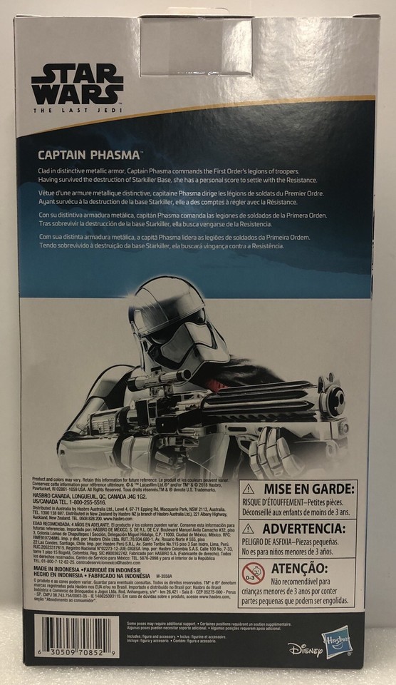 Disney Hasbro Star Wars The Last Jedi Captain Phasma 12 inch Action ...