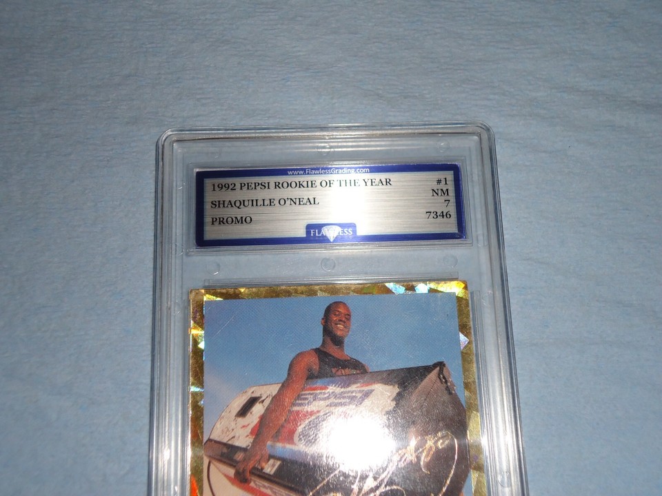 1992 Pepsi Promo Rookie Basketball Card Shaq Shaquille O'Neal Graded 7 ...
