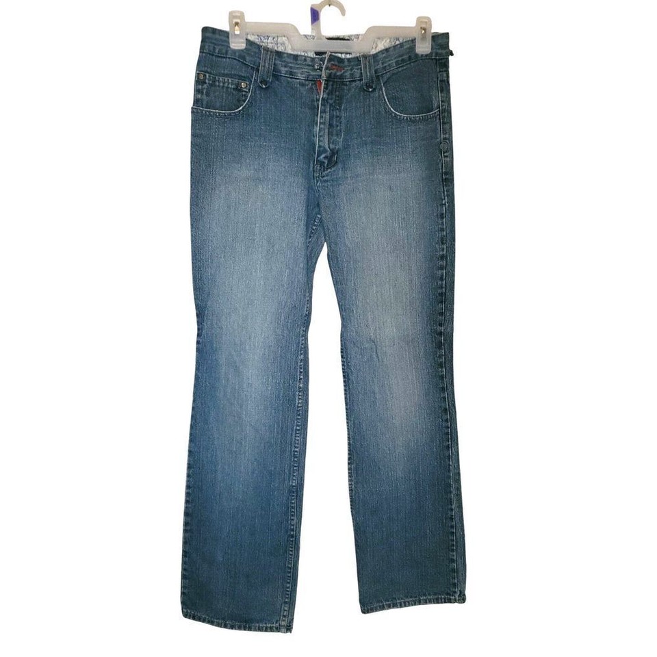 Vintage Plugg Jeans 32 34x33 Tall Wide Leg Skater Rave Baggy Denim Y2K ...