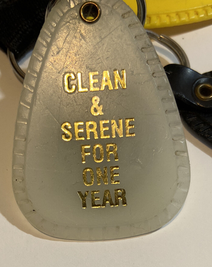 Vintage Lot of 3 NA Narcotics Anonymous Sober Keychain Fob Ring ...