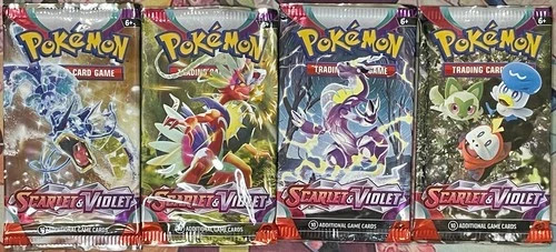 *EMPTY* POKEMON SCARLET & VIOLET BASE SET BOOSTER PACKS ART SET NO ...