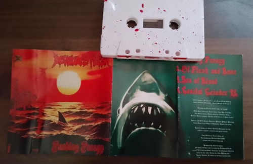 Devoured Flesh Feeding Frenzy blood splattered cassette death metal ...