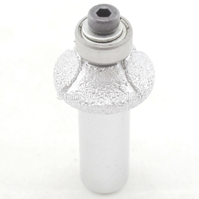 Shank 1/2''inch Head Radius 6mm 1/4"inch Diamond BRAZED Profile Wheel ...